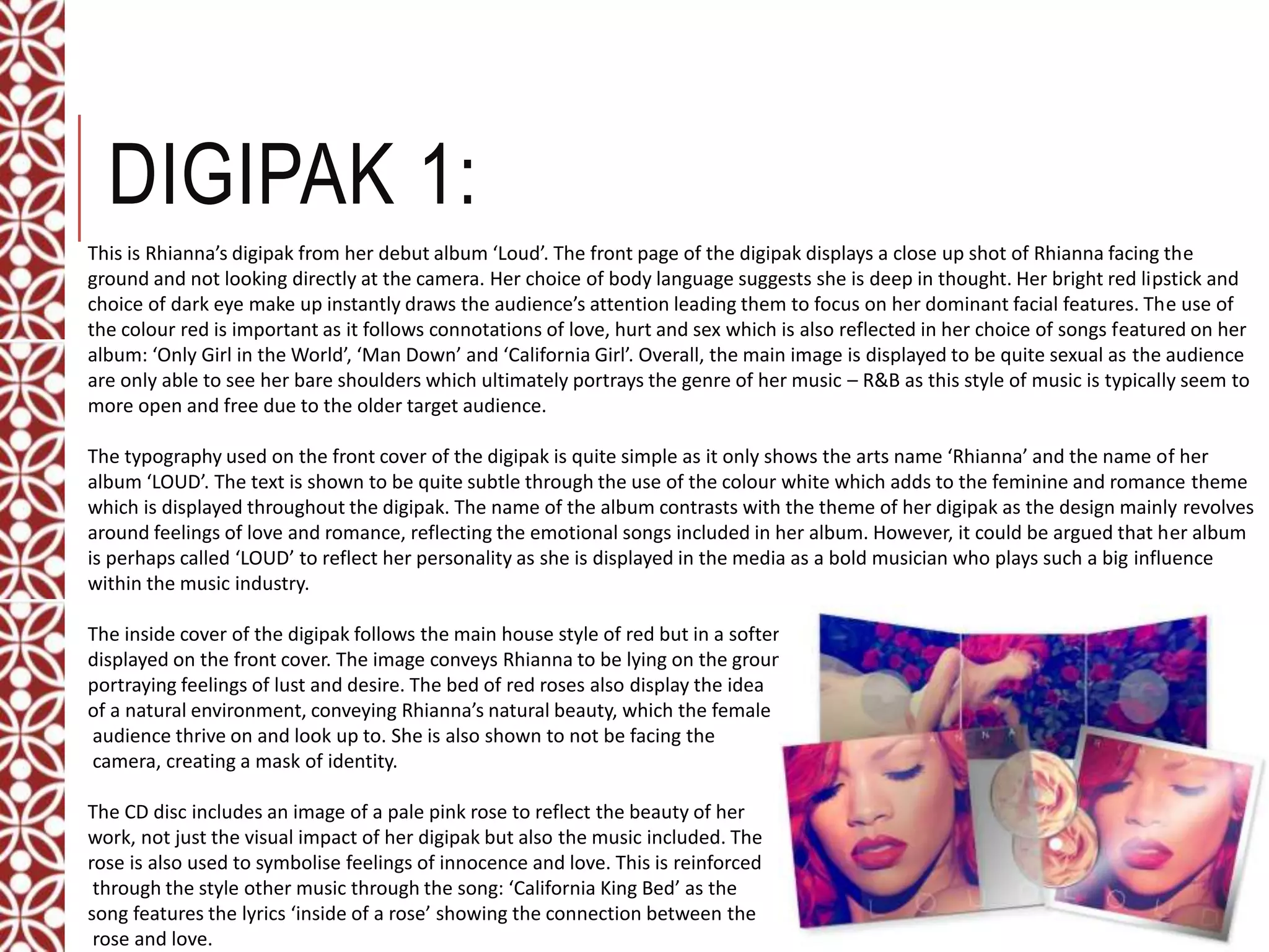 Analysis of digipaks | PPT