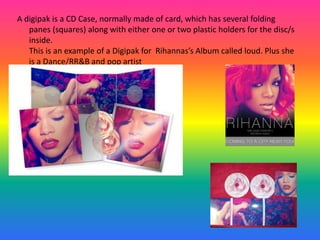 Analysis of digipaks | PPTX | Music | Entertainment