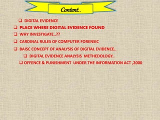 Analysis of digital evidence | PPTX