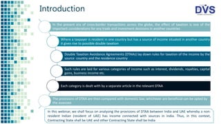 Analysis of DTAA: India-UAE | PPTX