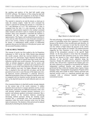 Analysis of dual bell rocket nozzle using computational fluid dynamics | PDF