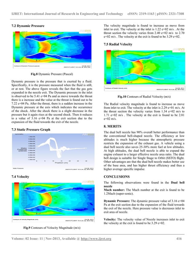 Analysis of dual bell rocket nozzle using computational fluid dynamics | PDF