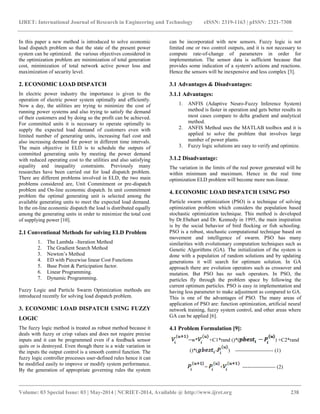 Analysis of economic load dispatch using fuzzified pso | PDF | Gas and Electric | Home Utilities