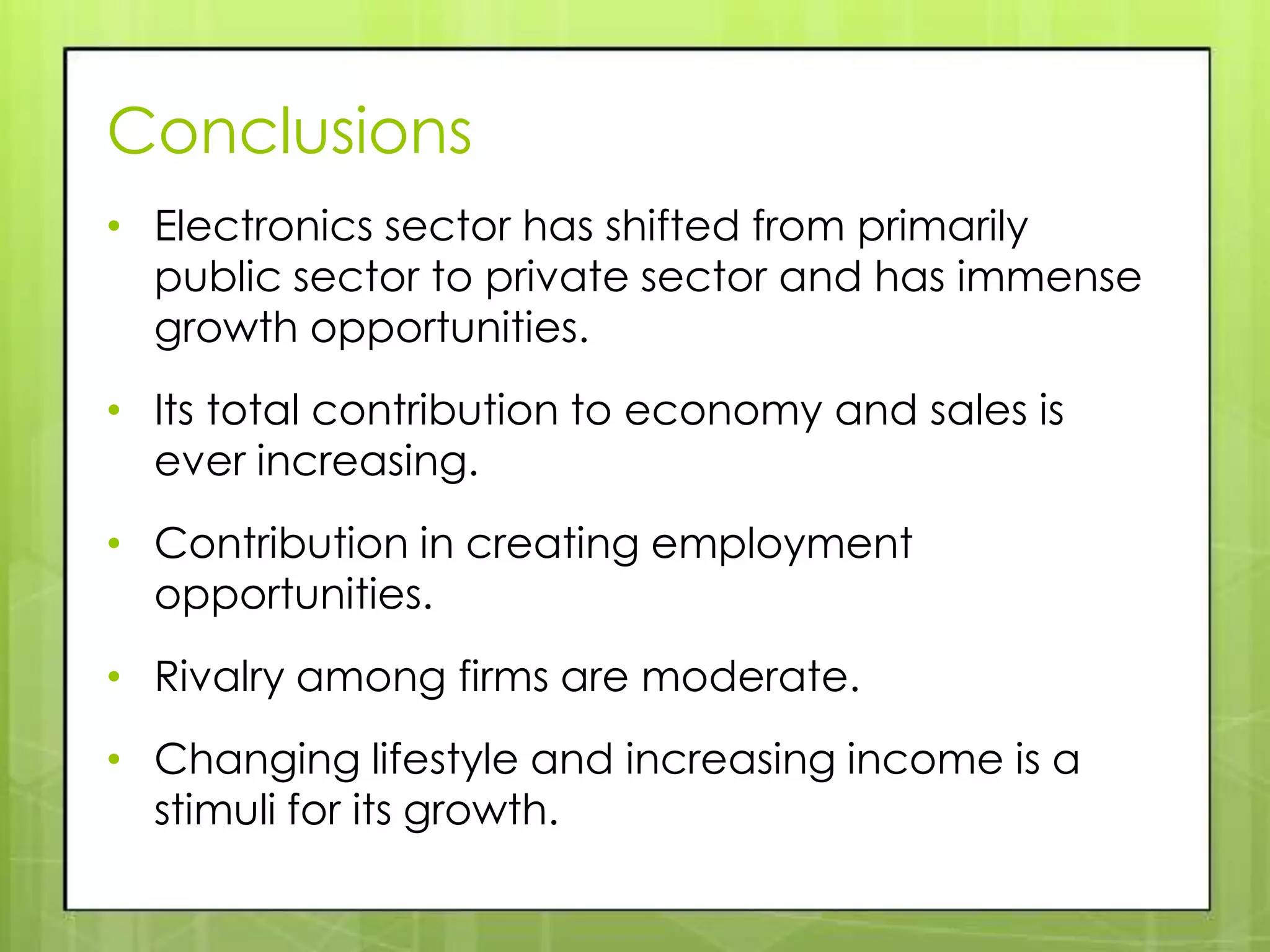 Analysis of Electronics Sector in India | PPTX