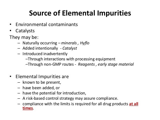 Analysis of elemental impurities in API