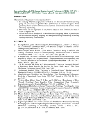 Analysis of engine cooling waterpump of car & significance of its | PDF