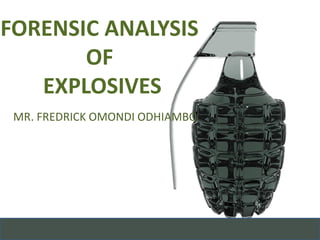 Analysis of explosives | PDF