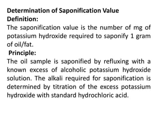 A nalysis of fat and oil | PPTX
