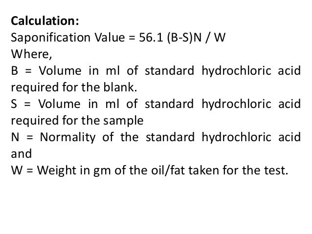 A nalysis of fat and oil