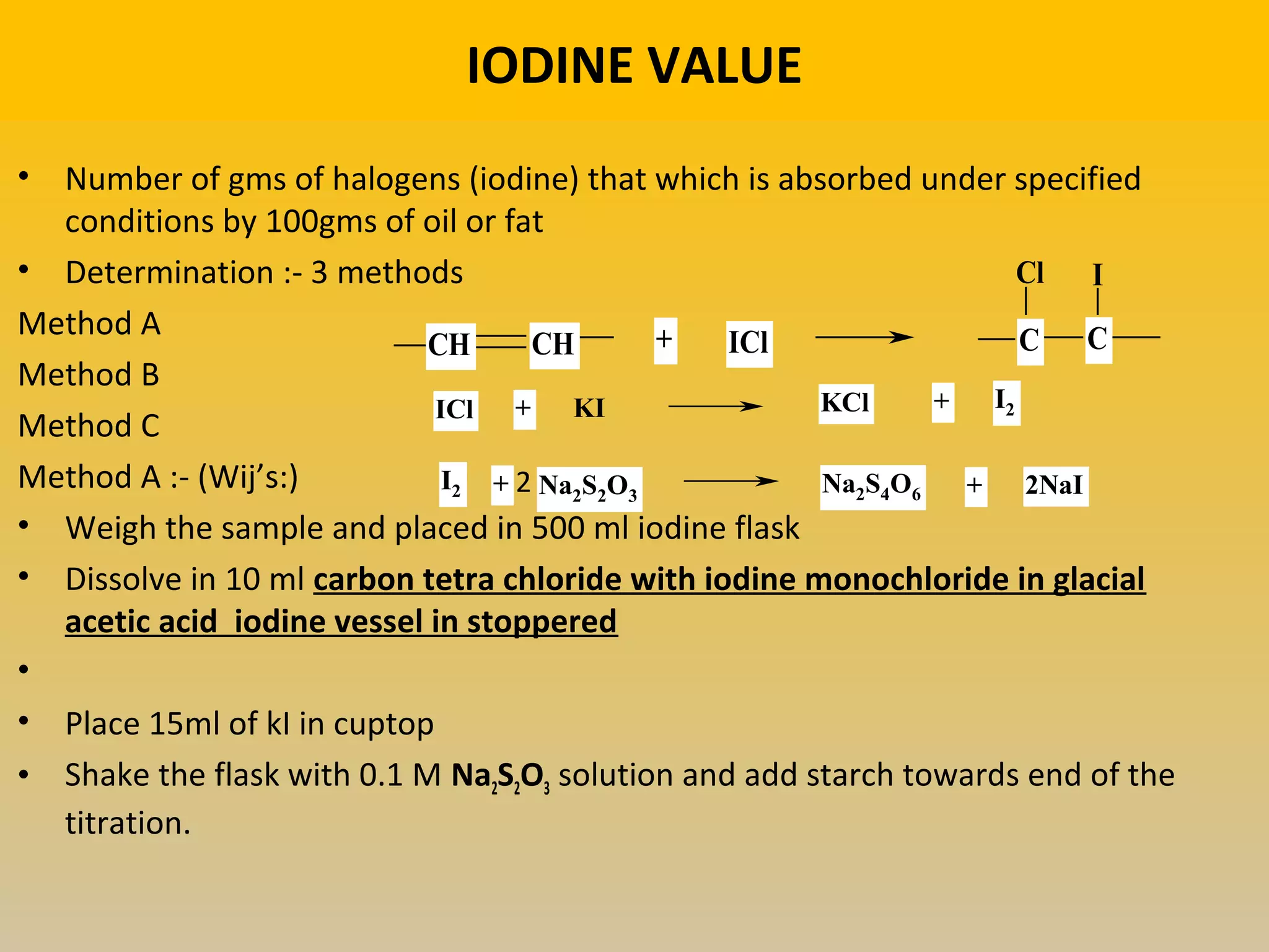 Analysis of fats, oils & waxes | PPT