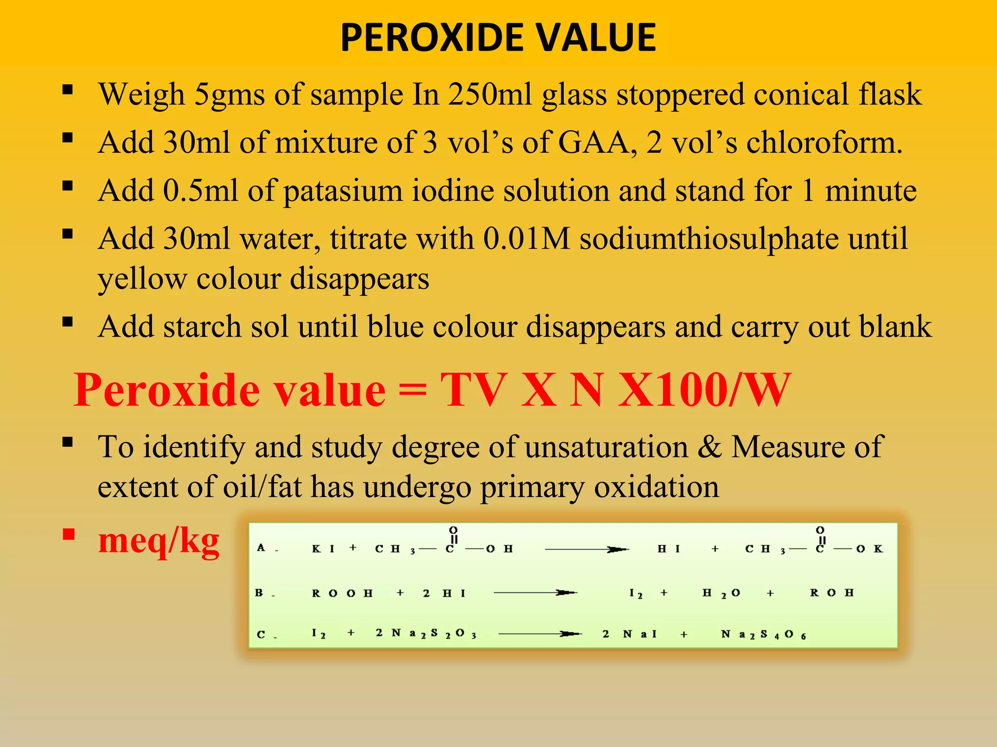 Analysis of fats, oils & waxes | PPT