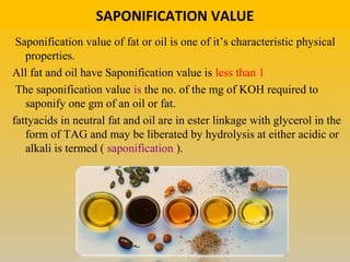 Analysis of fats, oils & waxes | PPT