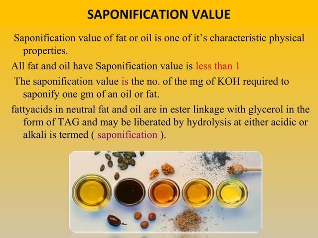 Analysis of fats, oils & waxes | PPT | Heart and Cardiovascular ...