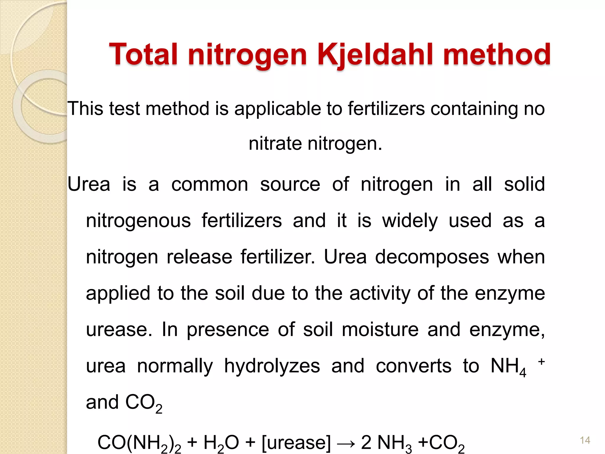 Analysis of fertilizer | PPTX