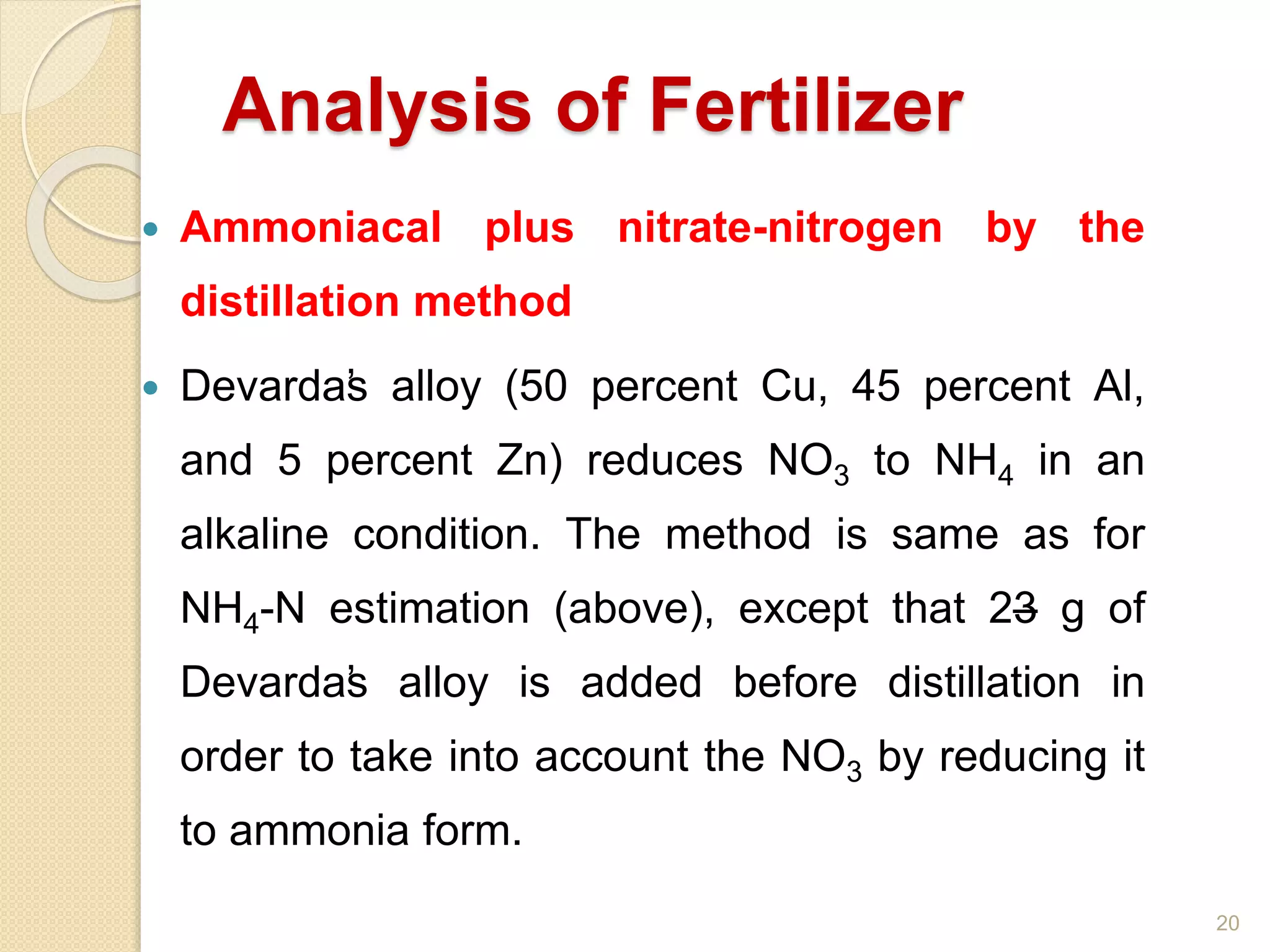 Analysis of fertilizer | PPTX