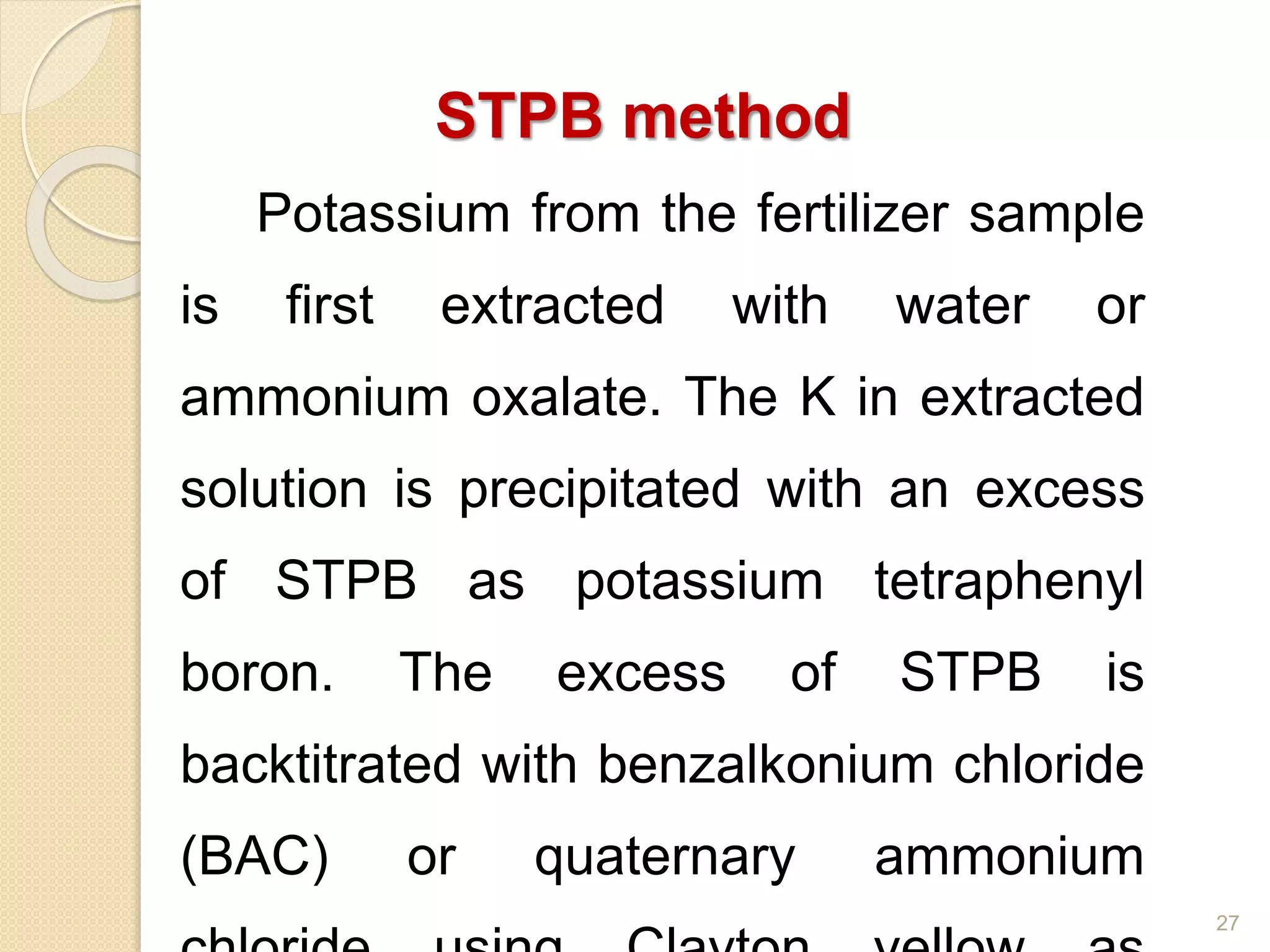 Analysis of fertilizer | PPTX