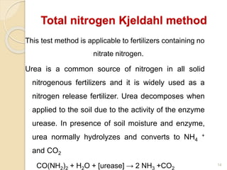 Analysis of fertilizer | PPTX