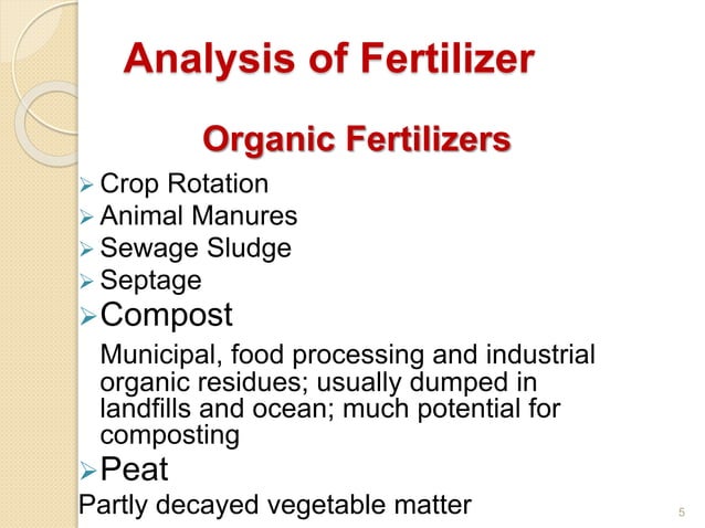 Analysis of fertilizer | PPTX | Gardening | Home & Garden