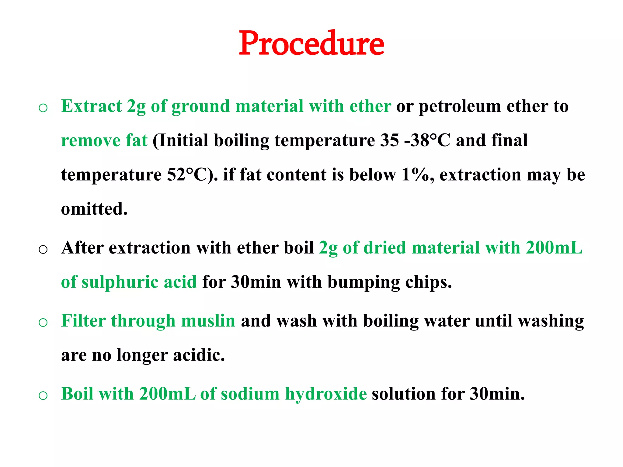 Analysis of fibre | PPTX