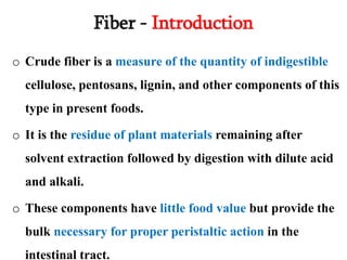 Analysis of fibre | PPTX