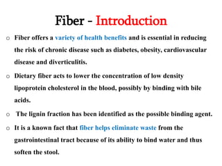 Analysis of fibre | PPTX