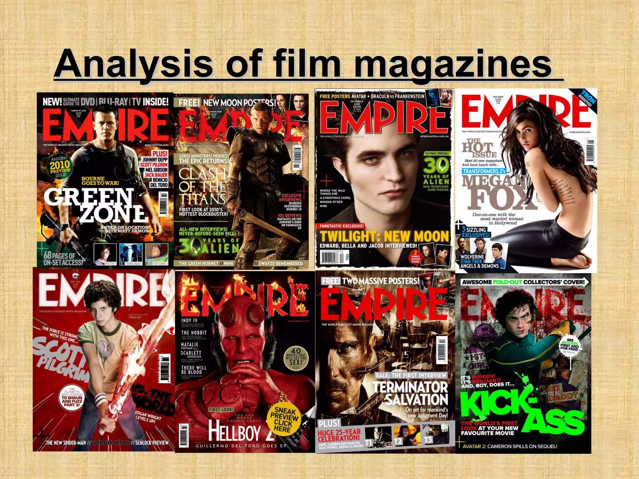 Analysis of film magazines | PPT