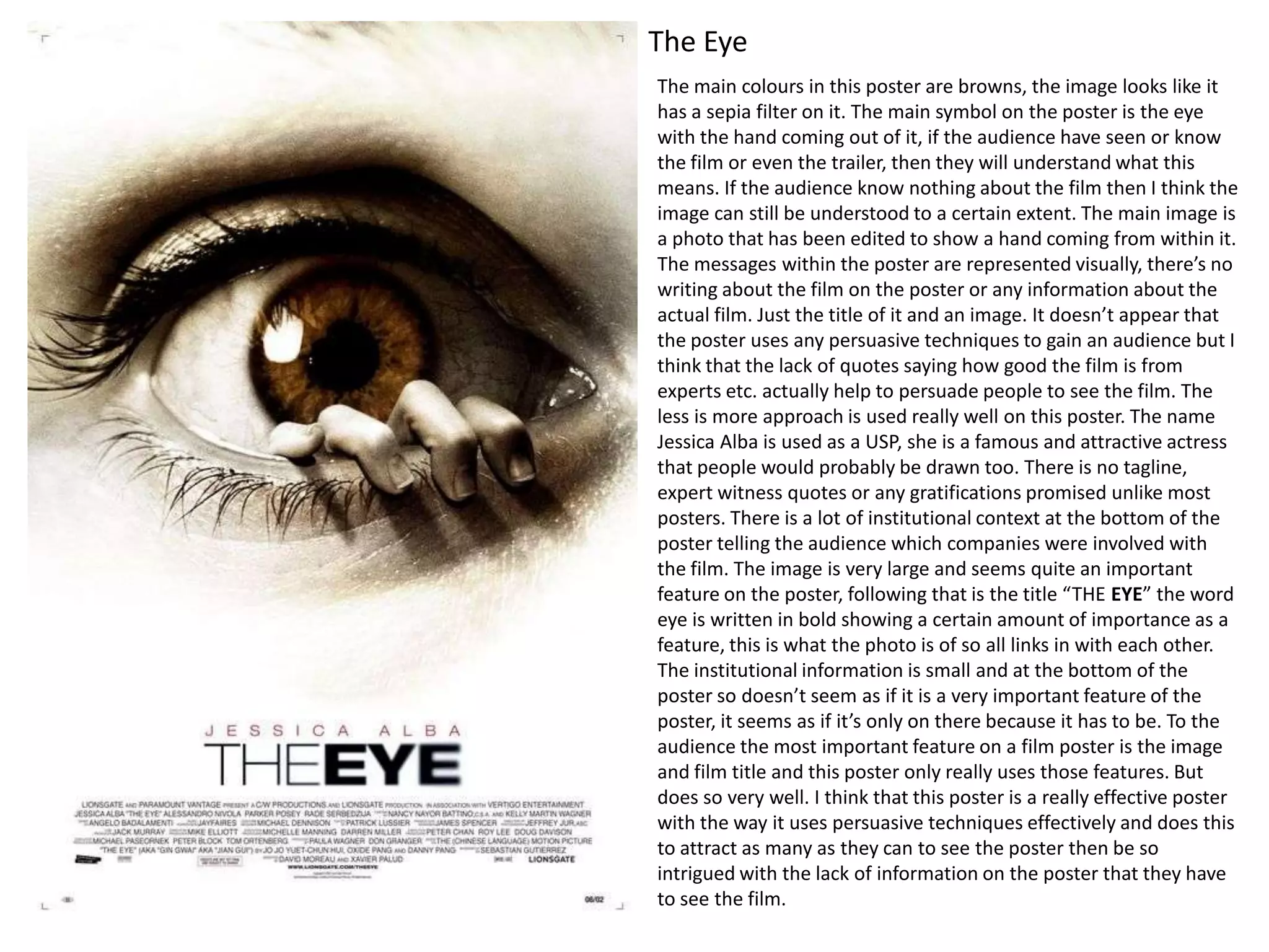 Analysis of film posters | PPTX