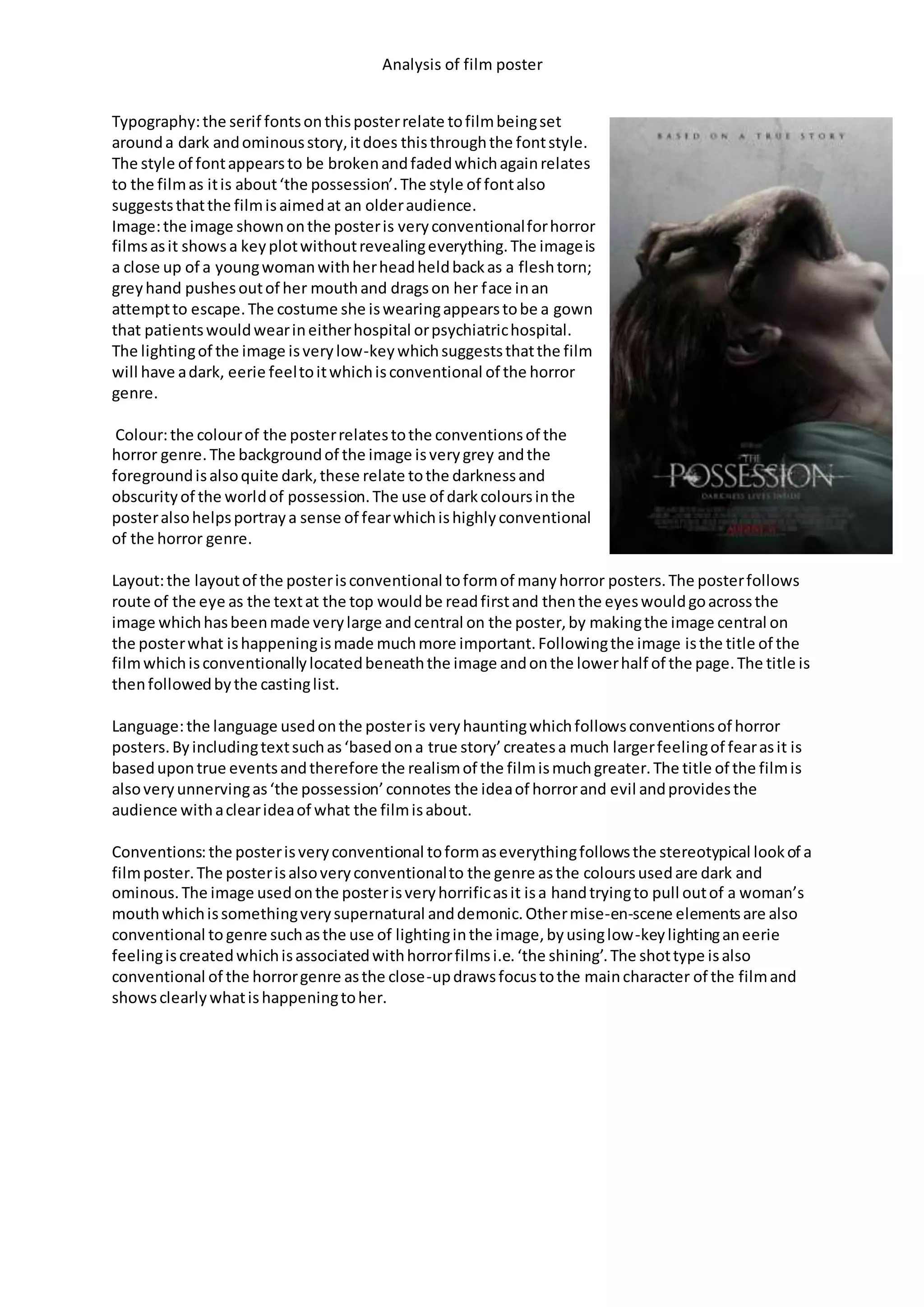 Analysis of film posters | DOCX