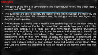 Analysis of film trailer sinister | PPT
