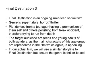 Analysis of Final Destination | PPT