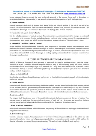 Analysis of Financial Statement | PDF