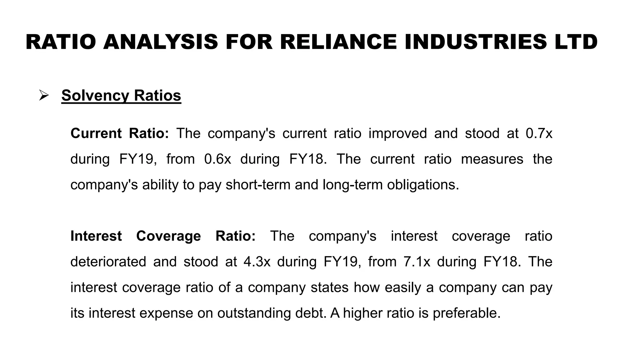 Analysis of financial statement reliance industries | PPTX
