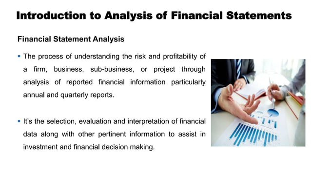 Analysis of financial statement reliance industries | PPTX