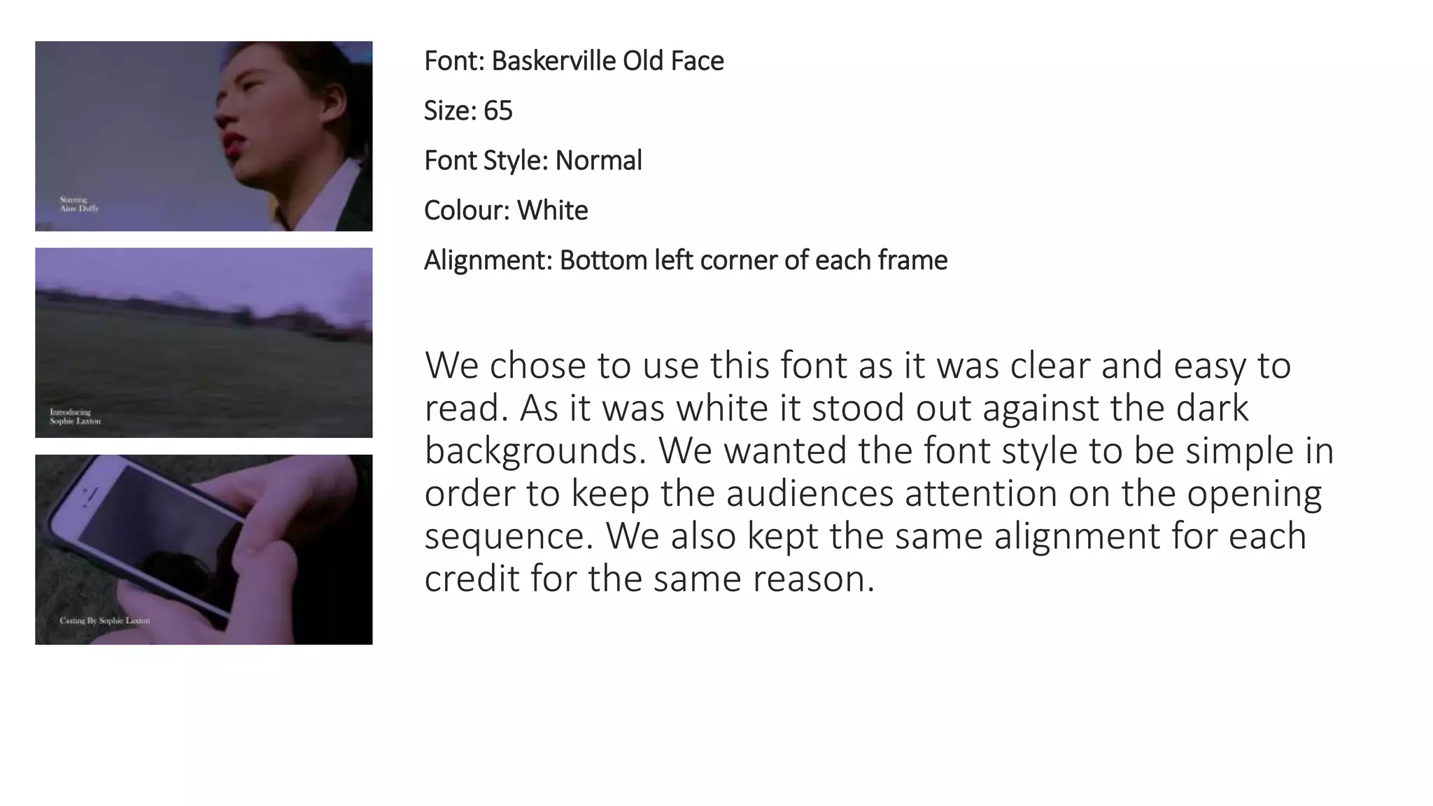 Analysis of fonts used | PPTX