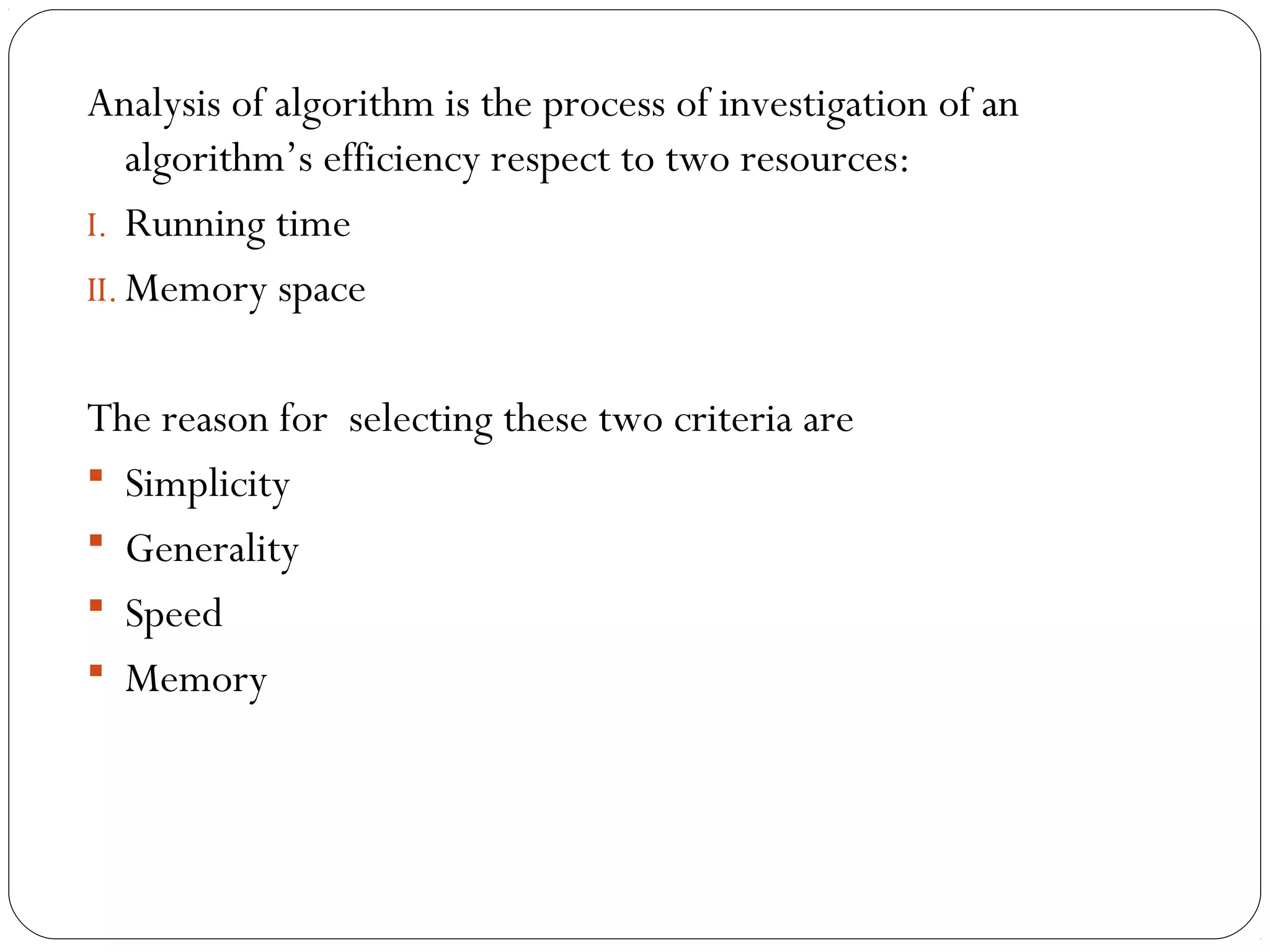 Fundamentals Of The Analysis Of Algorithm Efficiency PPT