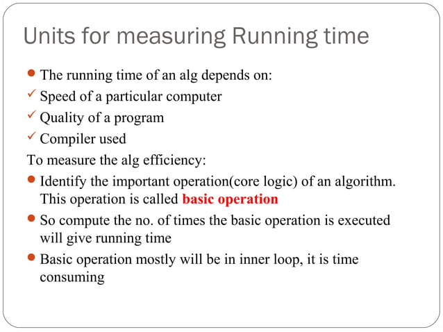 Fundamentals Of The Analysis Of Algorithm Efficiency