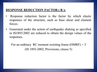 Analysis of g+3 rcc storied building | PPTX