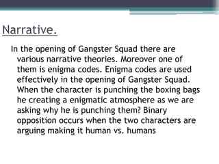 Analysis of gangster squad | PPT