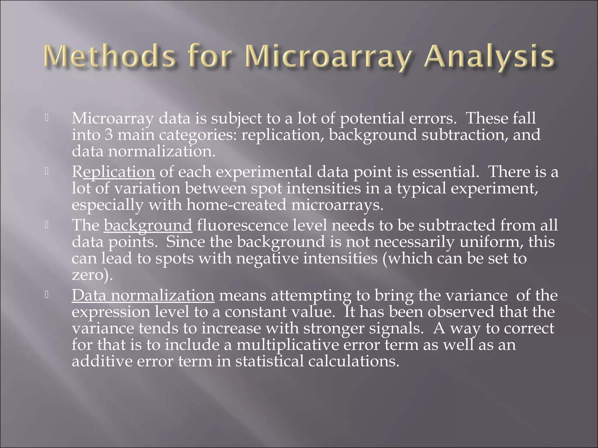 Analysis of gene expression | PPT