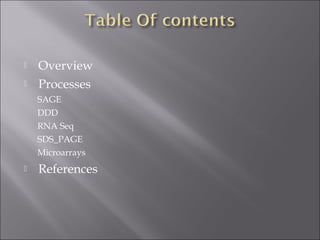 Analysis of gene expression | PPT