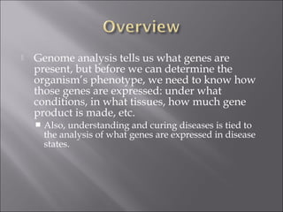 Analysis of gene expression | PPT