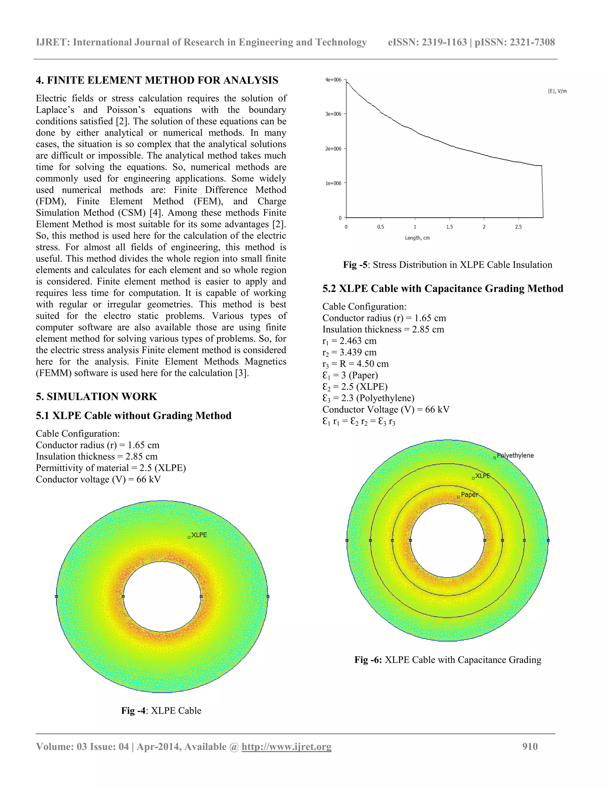 Analysis of grading techniques in xlpe cable insulation by fem | PDF