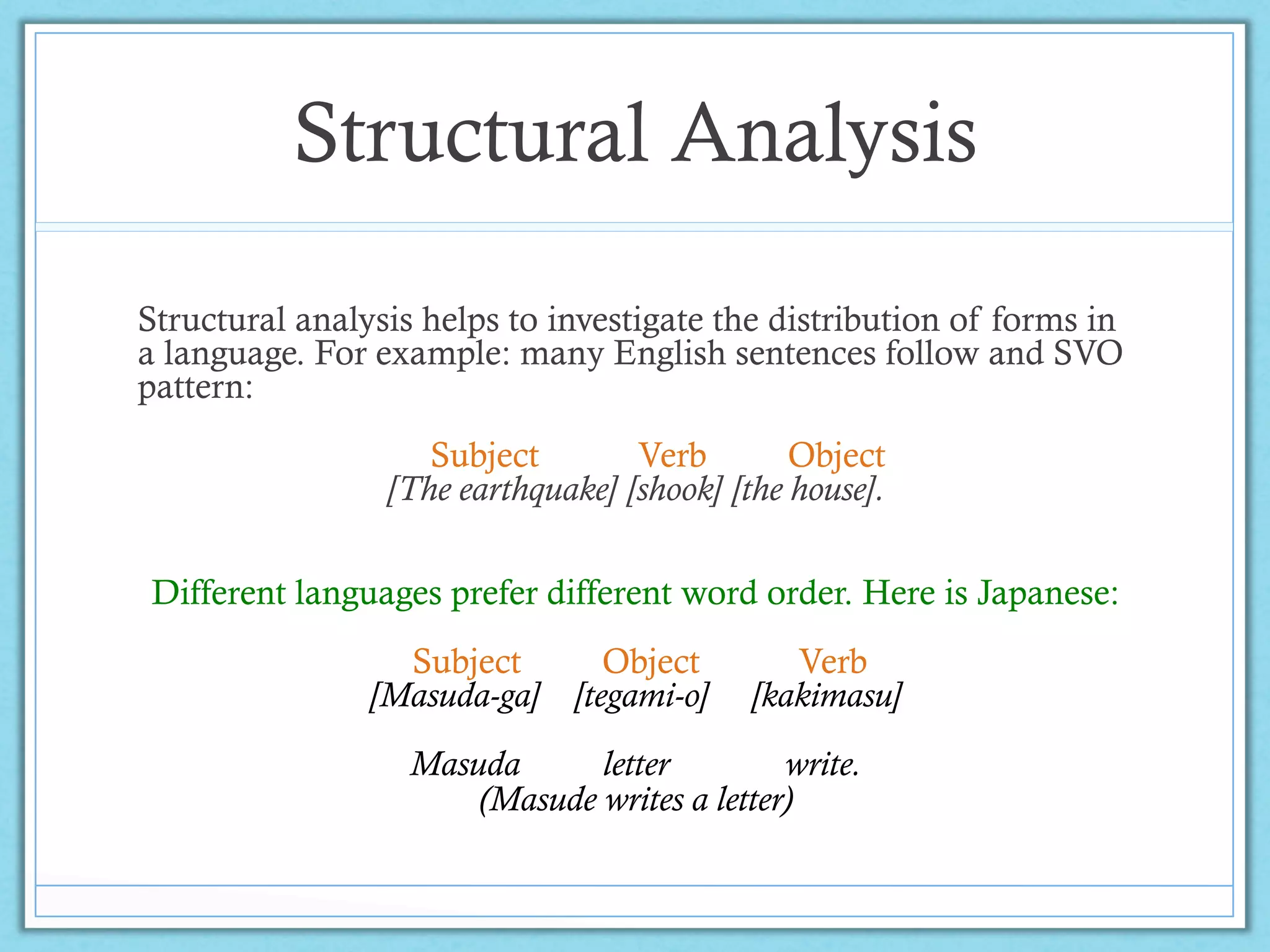 Analysis of Grammatical Structure | PDF