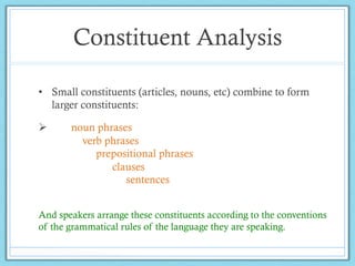 Analysis of Grammatical Structure | PDF