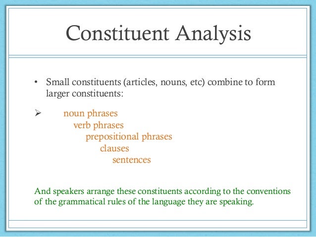 Analysis of Grammatical Structure