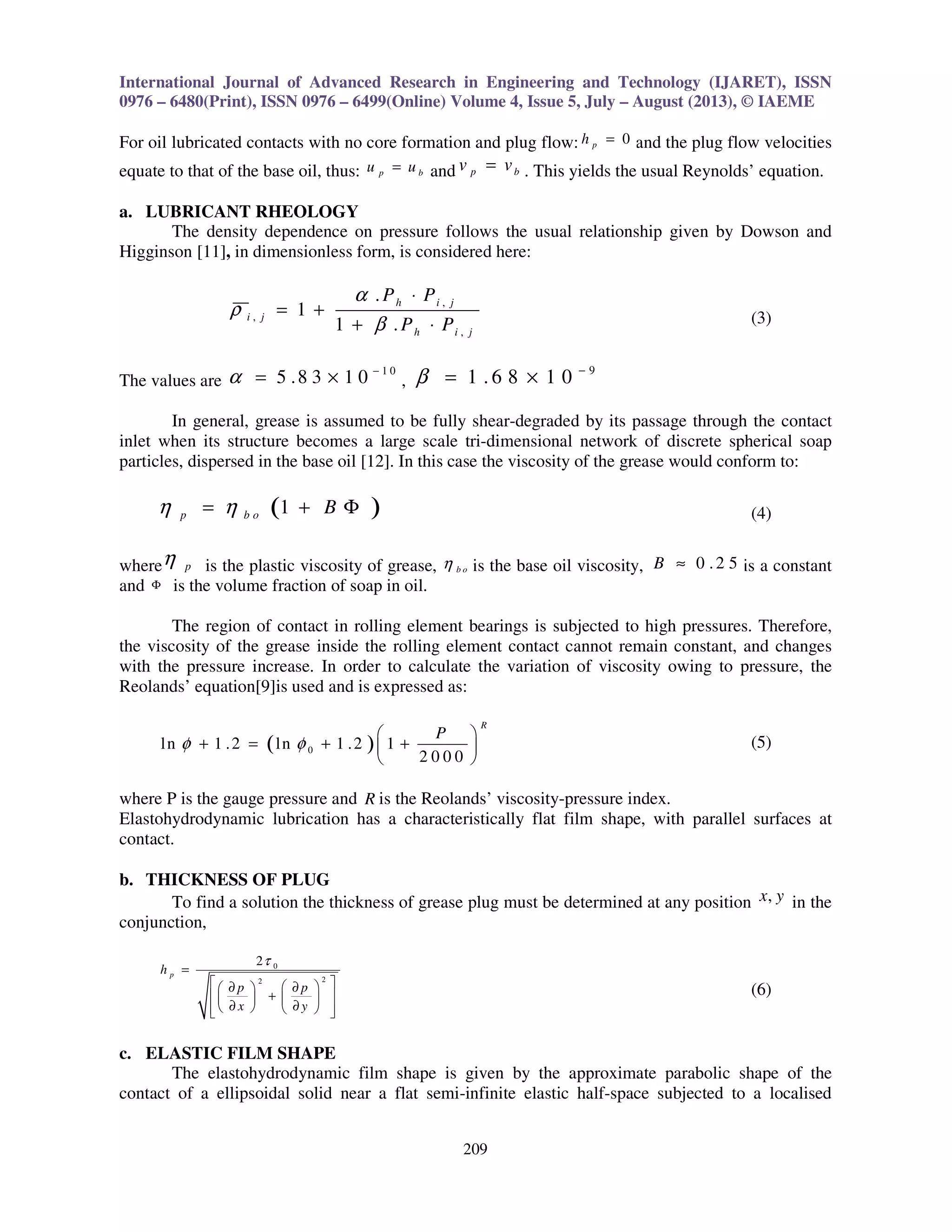 Analysis of grease lubricated isoviscous elastic point contacts-2-3-4 ...