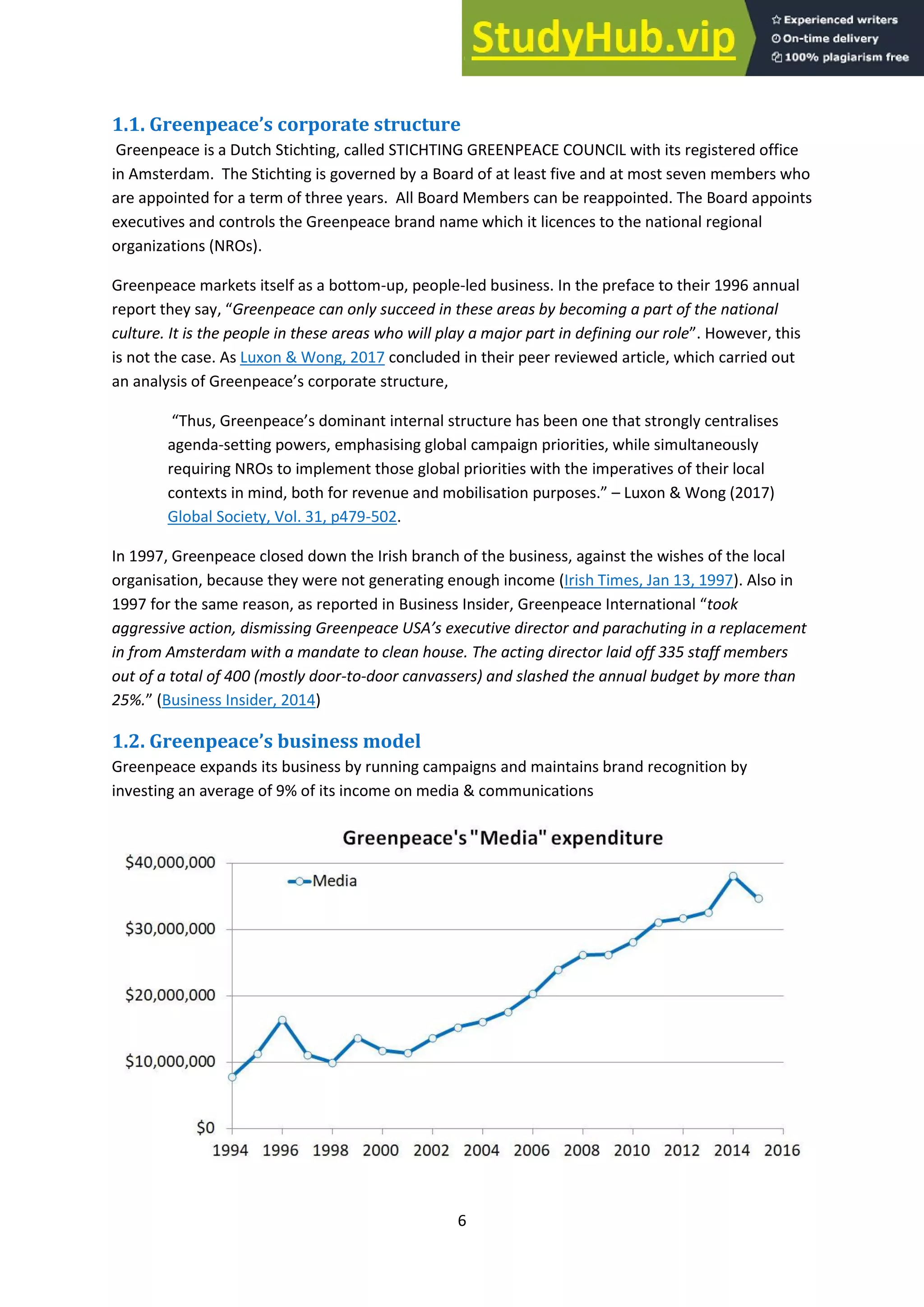 Analysis Of Greenpeace S Business Model Philosophy | PDF