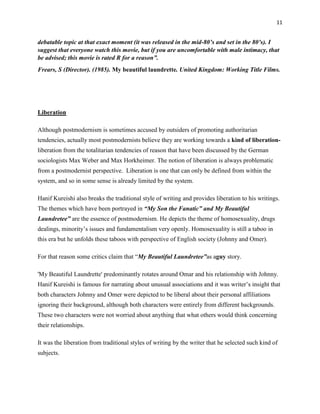 Analysis of hanif kureishi’s “my son the fanatic” and “my beautiful ...