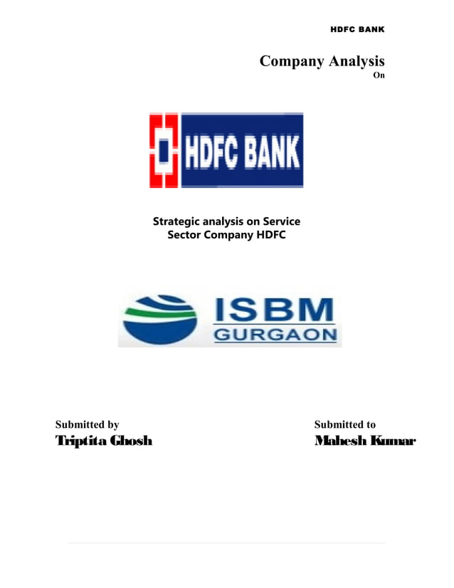 Analysis of HDFC bank complete | PPT | Credit Cards | Personal Debt