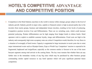 Analysis of hotel industry in porter's five competitive forces | PPTX